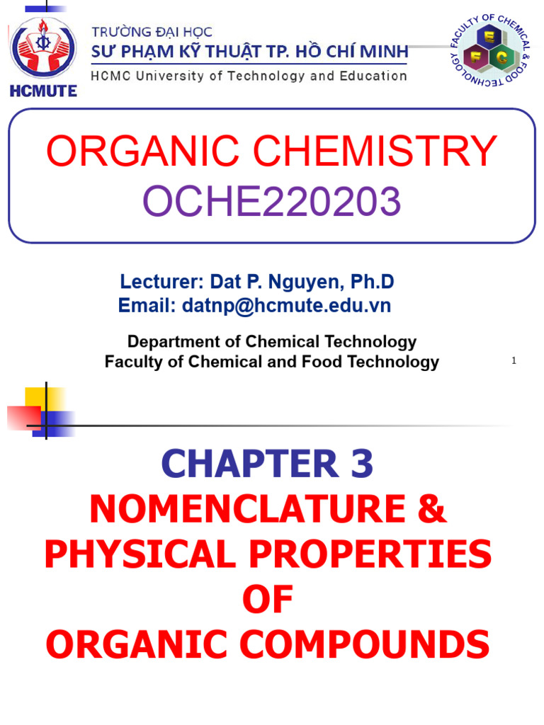 Organic Compounds: Nomenclature & Properties | PDF | Intermolecular ...