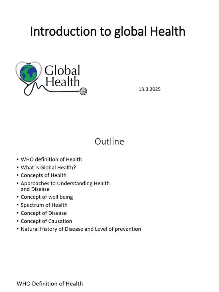 Introduction To Global Health 13.3.25 | PDF | Quality Of Life ...