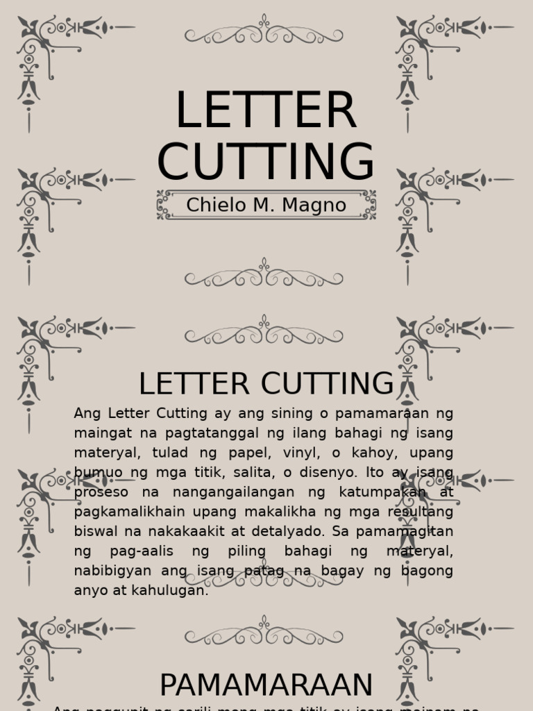 Letter Cutting | PDF