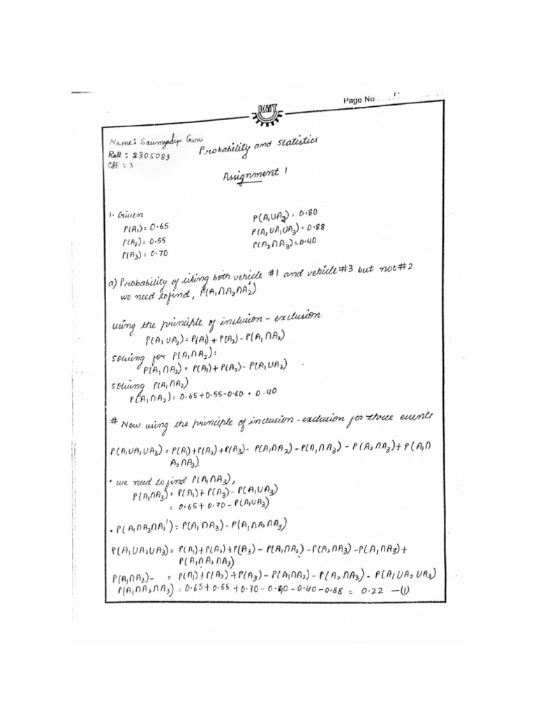 Ps Assignment 1 | PDF