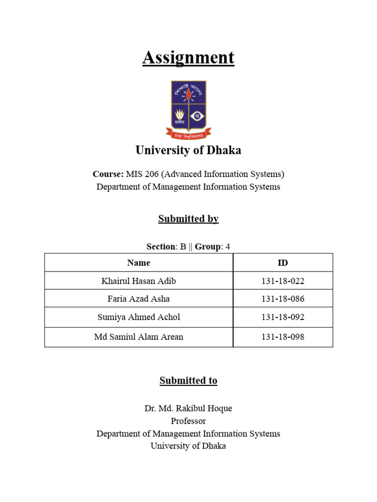206 Assignment Cover Page | PDF