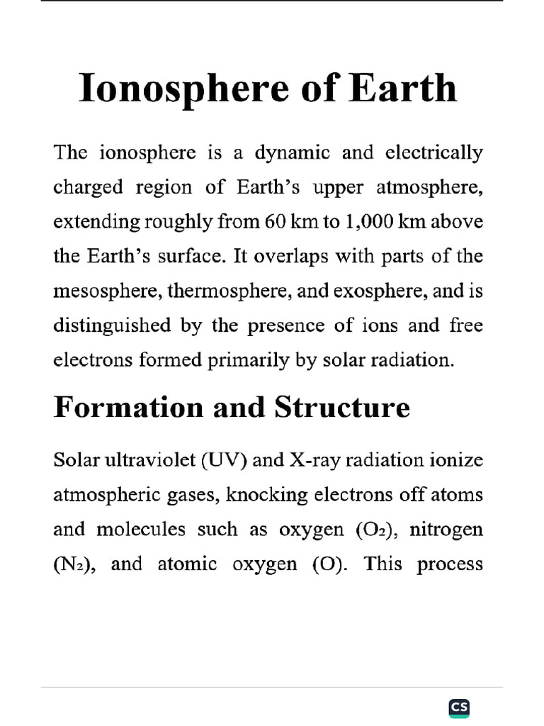Ionosphere | PDF