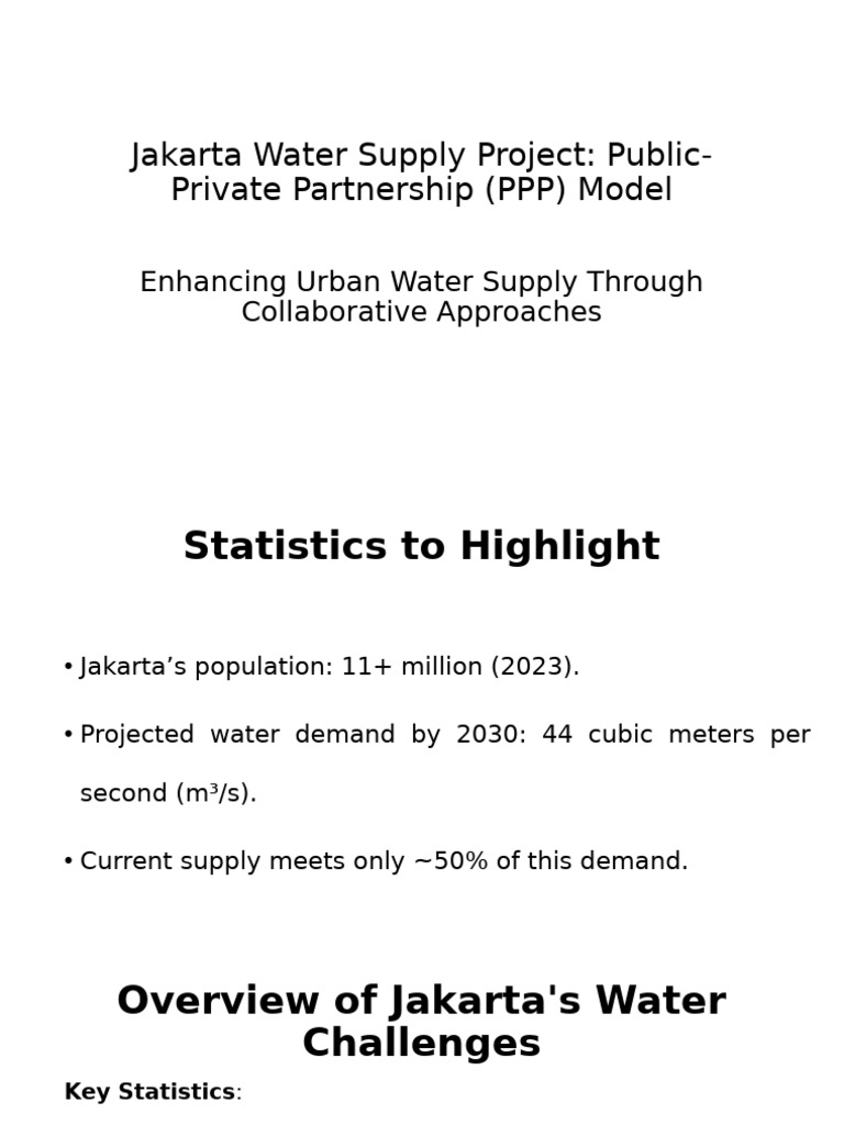 Jakarta Water Supply Project in PPP Mode | PDF | Water Supply | Public ...