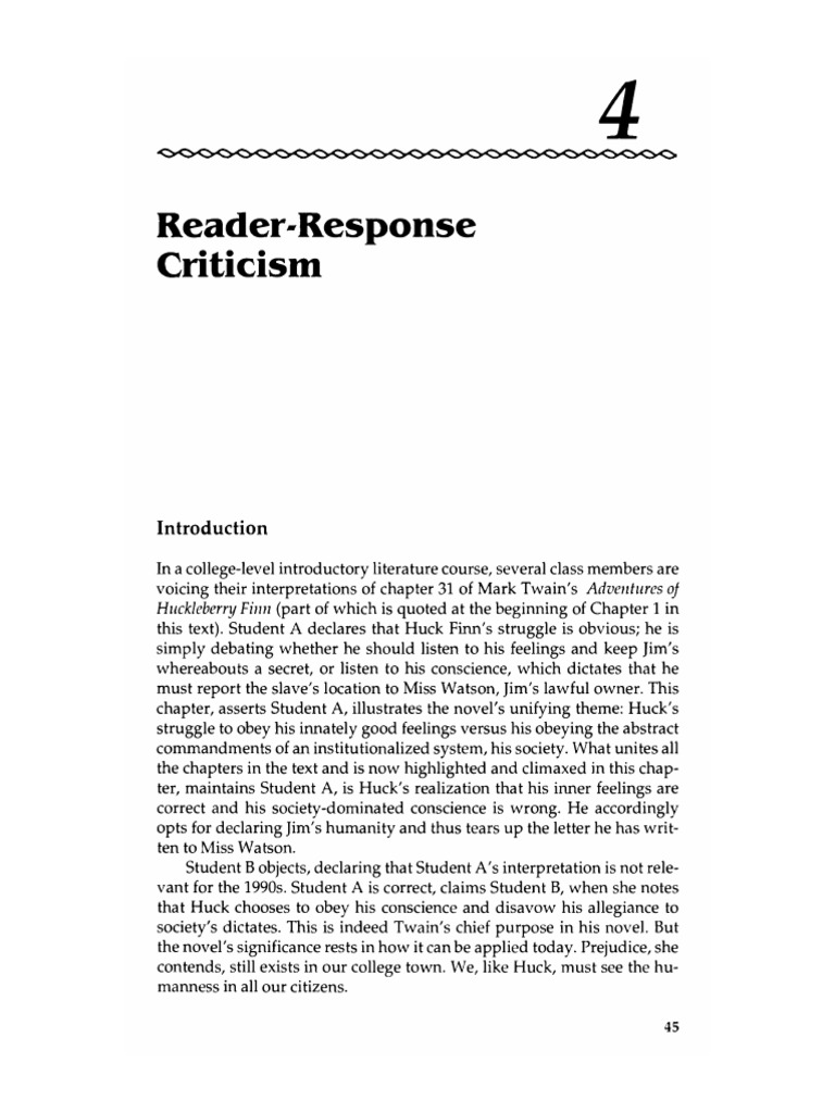 Bressler - Literary Criticism - Reader Response (1994) | PDF ...