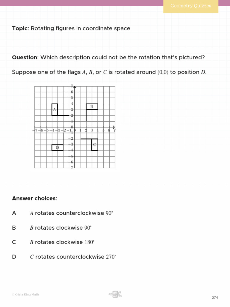 2.1 Rotating Figures in Coordinate Space PDF | PDF