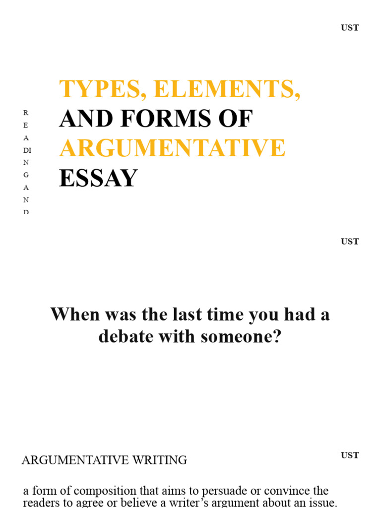 7 - Types, Elements, and Forms of Essays | PDF | Newspapers | Essays