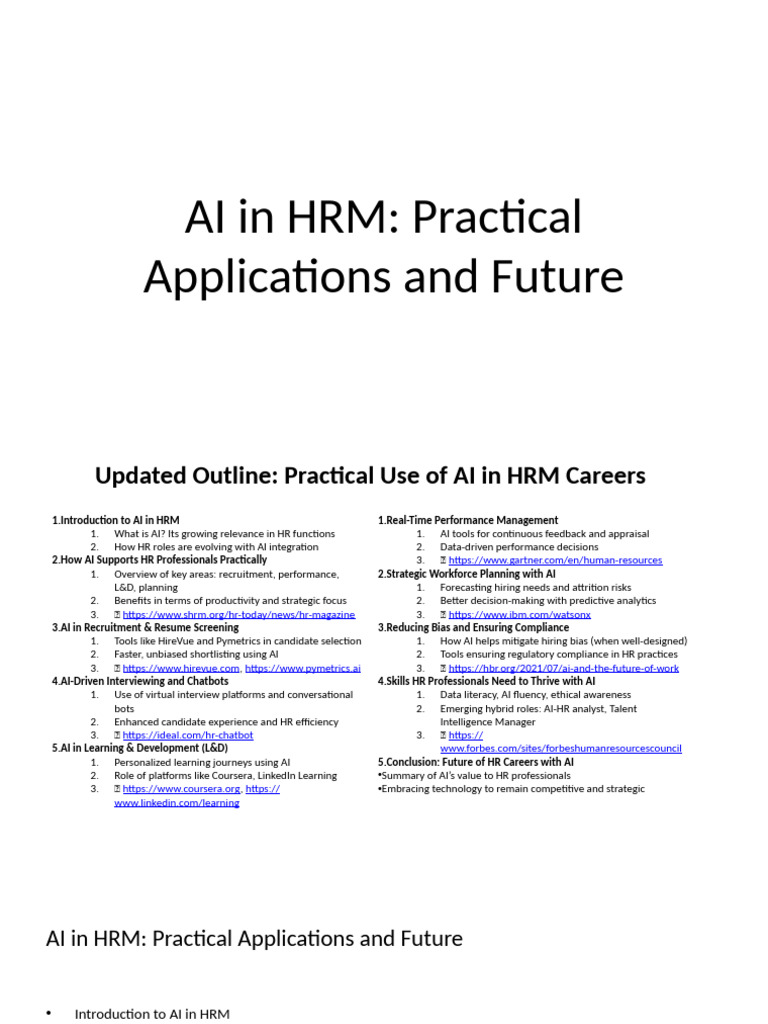 AI in HRM - Practical Applications and Future | PDF | Artificial ...