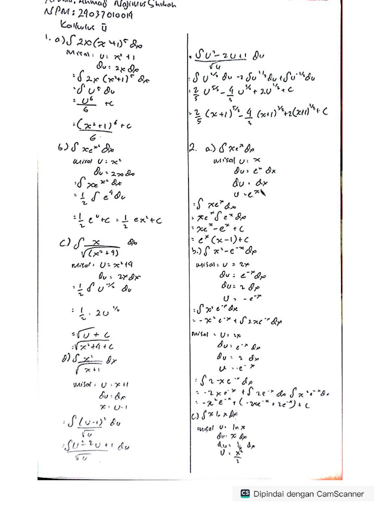 Tugas Kalkulus 2 | PDF