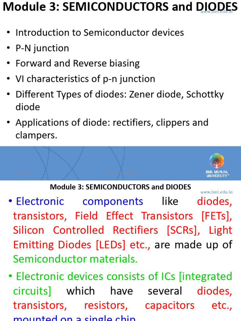 BEEE Module 3 Learning Material | PDF | Rectifier | P–N Junction