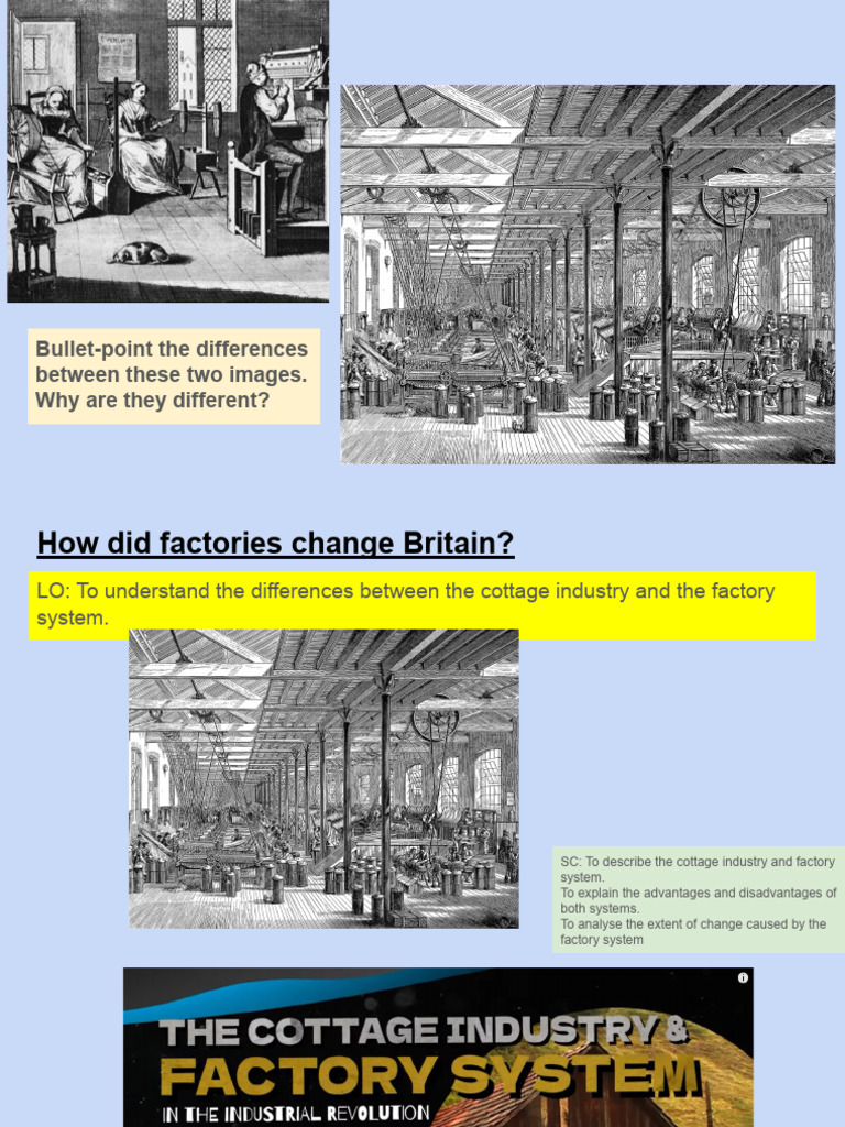 Y8 Industrial Revolution 1.2 Factories | PDF | Factory | Spinning ...