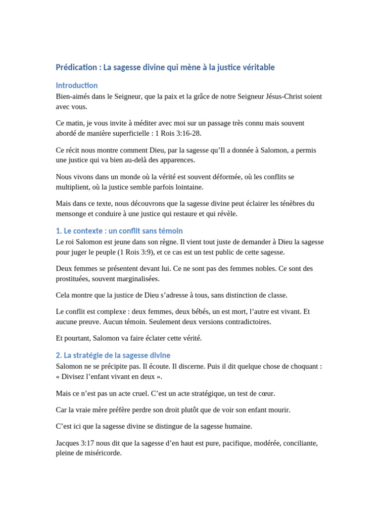 Sagesse divine et justice révélée | PDF | Salomons | Dieu