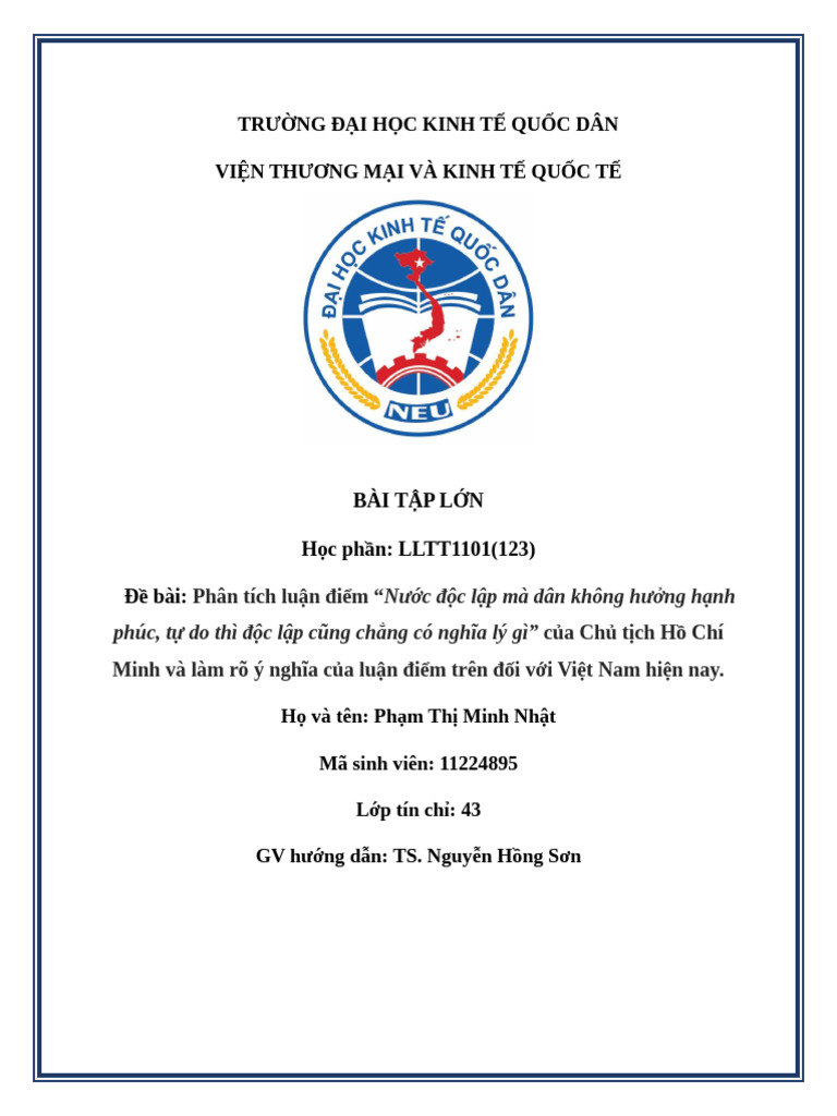 BTL TTHCM - 11224895 | PDF