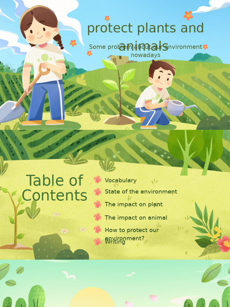 Protecting Plants and Animals Today | PDF | Soil | Natural Environment
