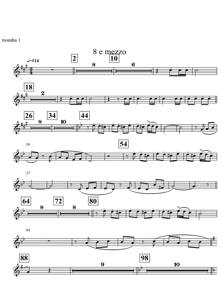 8 e Mezzobanda - Tromba 1 | PDF