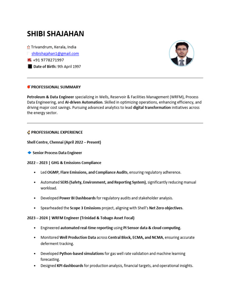 Shibi 20shajahan 20resume 202025 | PDF | Automation | Internet Of Things