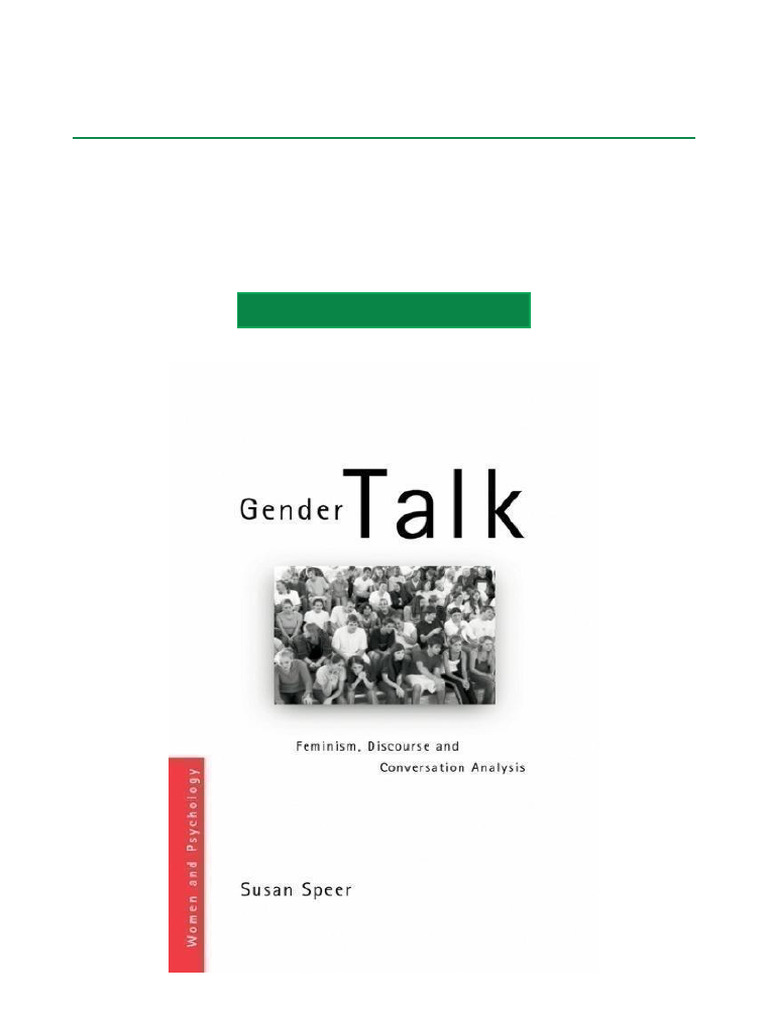 Read Gender Talk Feminism, Discourse and Conversation Analysis - 1st ...