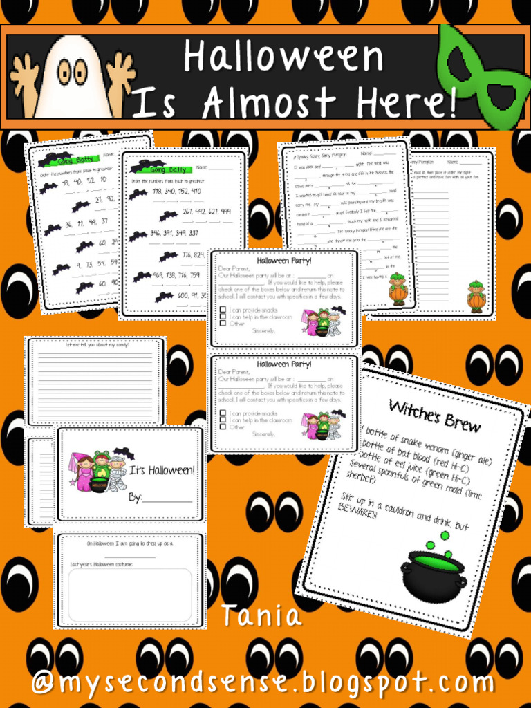 Witches Brew Poem Halloween Activity | PDF | Adjective | Noun