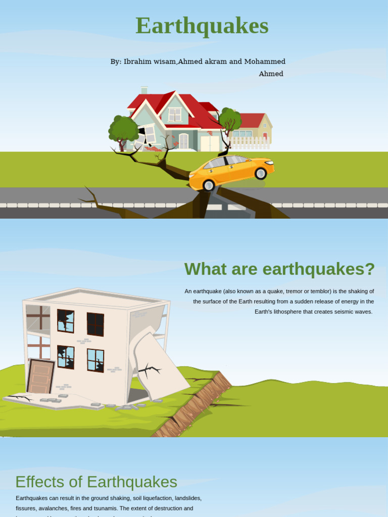 Earth Quake Presentation by Ibrahim, Ahmed and Mohammed 3 | PDF ...