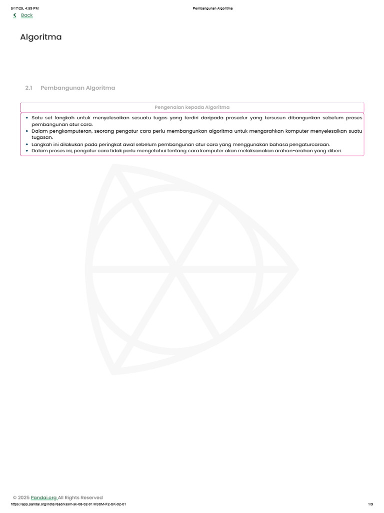 Pembangunan Algoritma | PDF