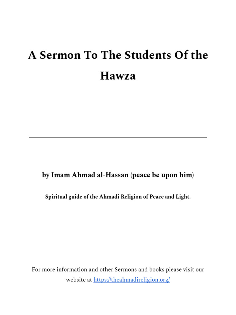 A-Sermon-To-The-Students-Of-the-Hawza-from-Ahmed-AlHassan_SERMON-ENG ...