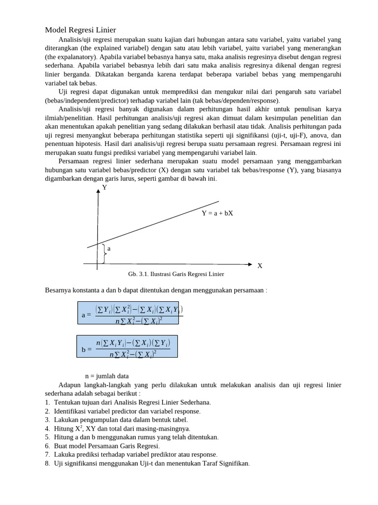Model Regresi Linier | PDF