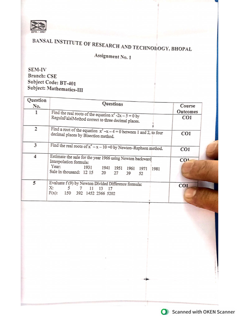 M3- assignment 1 (Q1-5) | PDF