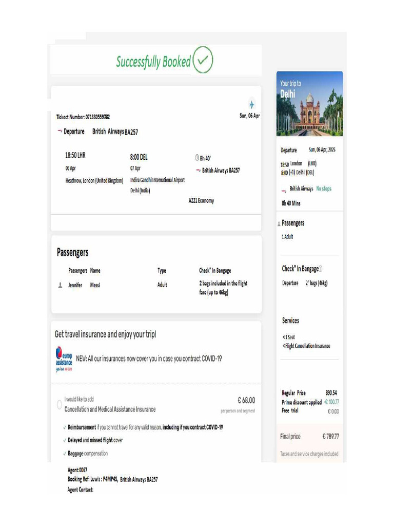 Flight Ticket | PDF