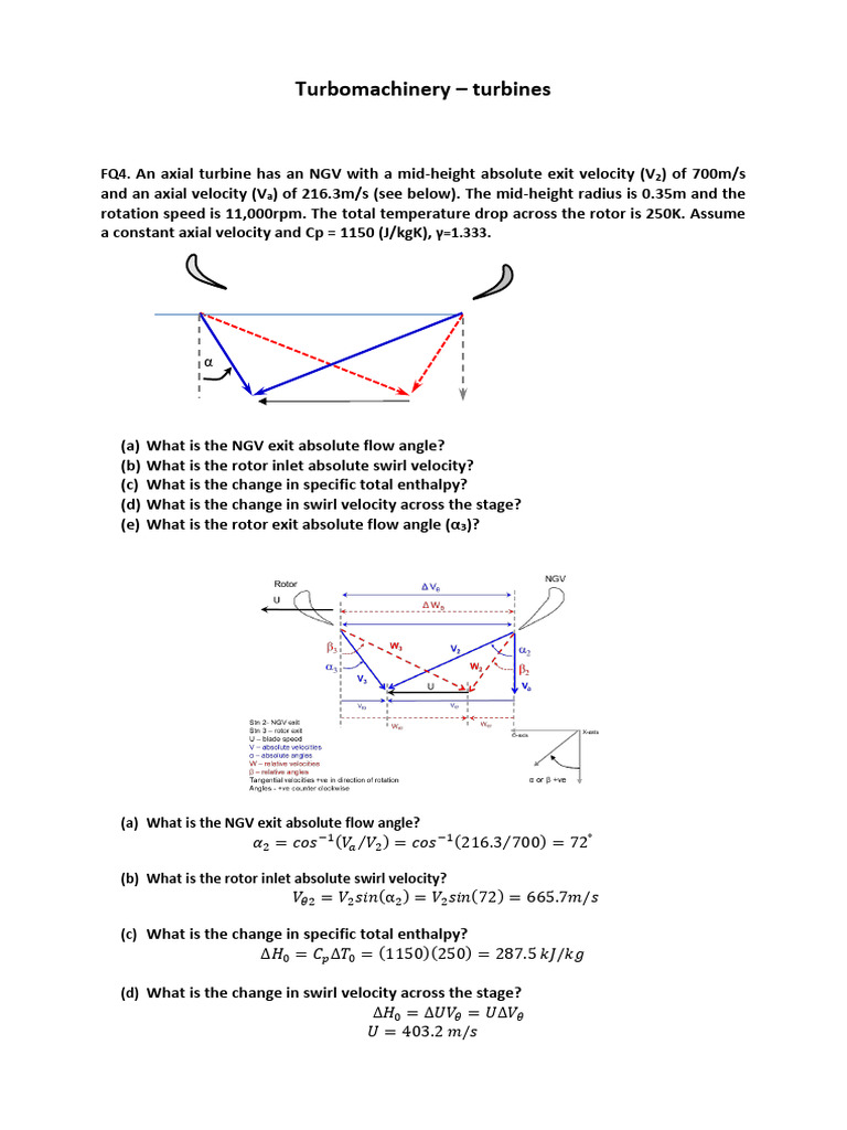 turbines_formativequestions_+ansFQ4-5v2.0 | PDF | Turbine | Chemical Equipment