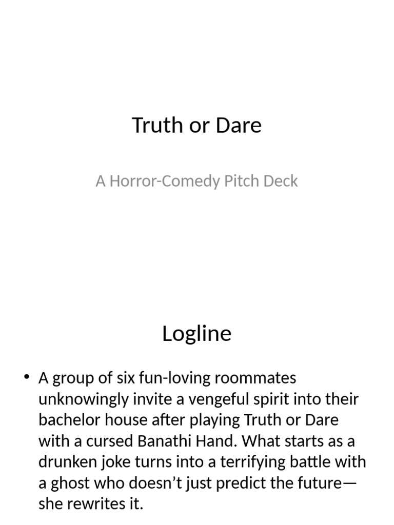 Cursed Truth or Dare Horror-Comedy | PDF