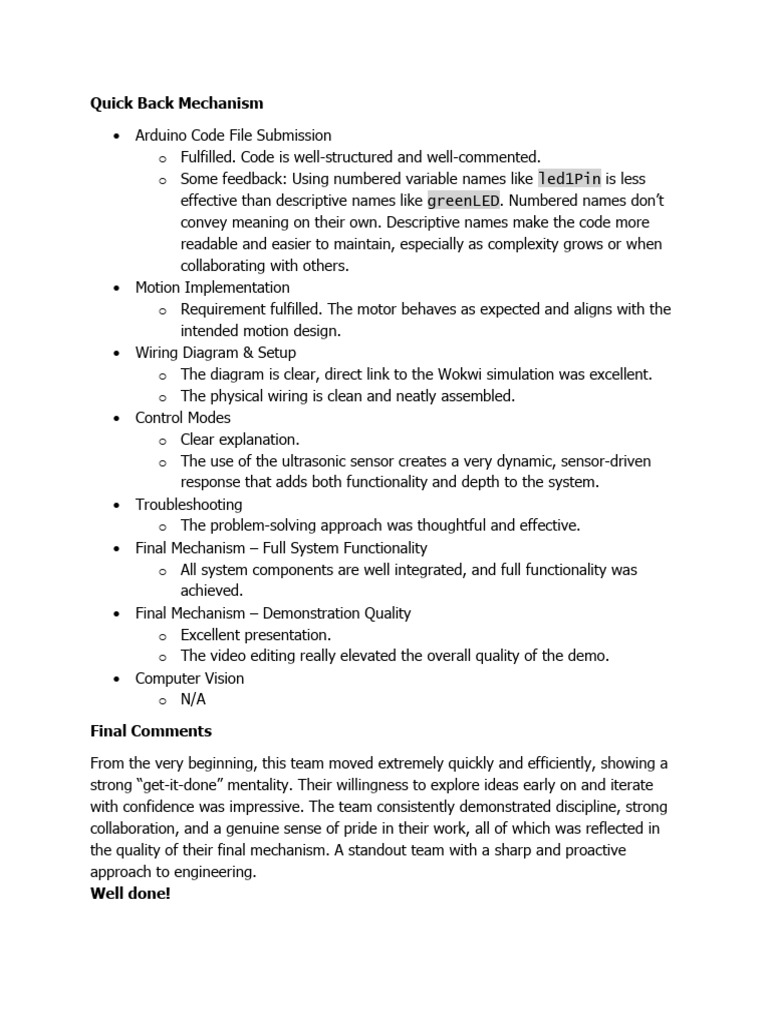 Quick Back Motion - P&C-1 | PDF | System | Troubleshooting