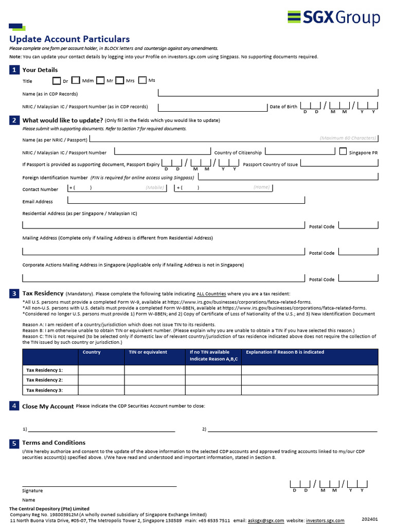 Update Account Particulars 22012024 - 0 | PDF | Identity Document ...