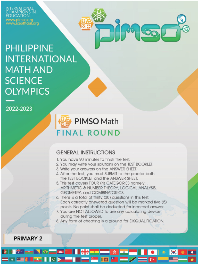 P2 - Pimso Math Final Round 2023 | PDF | Area | Elementary Geometry