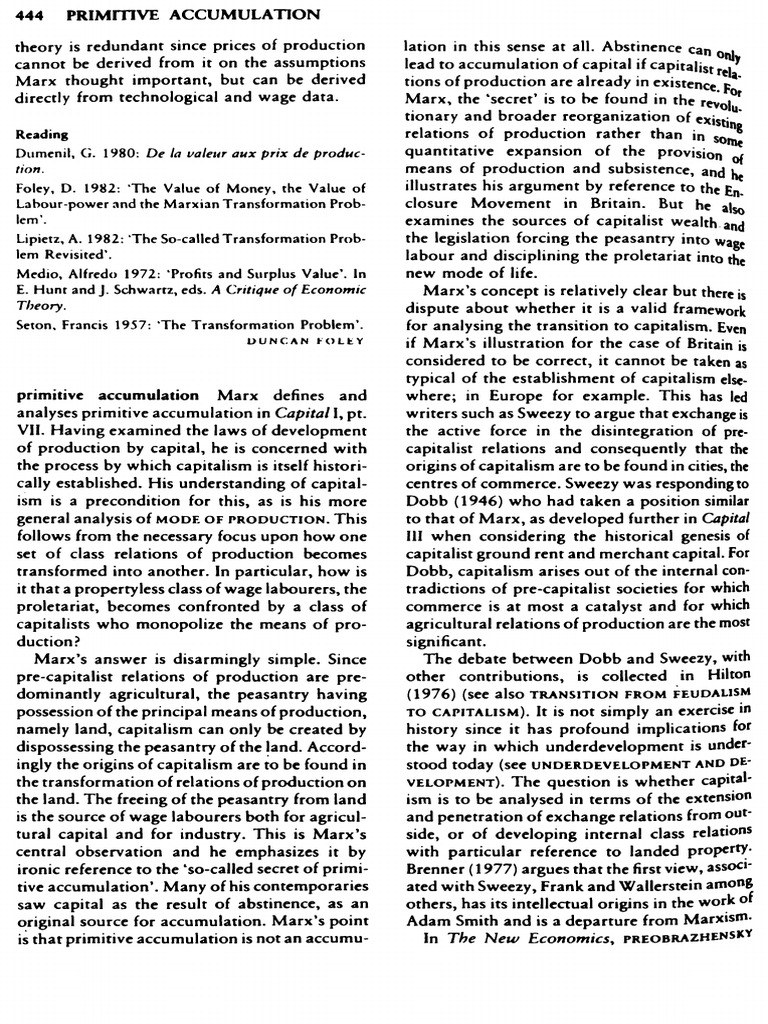 Tom Bottomore (Ed.) - A Dictionar - Unknown-458-459 | PDF | Capitalism | Karl Marx