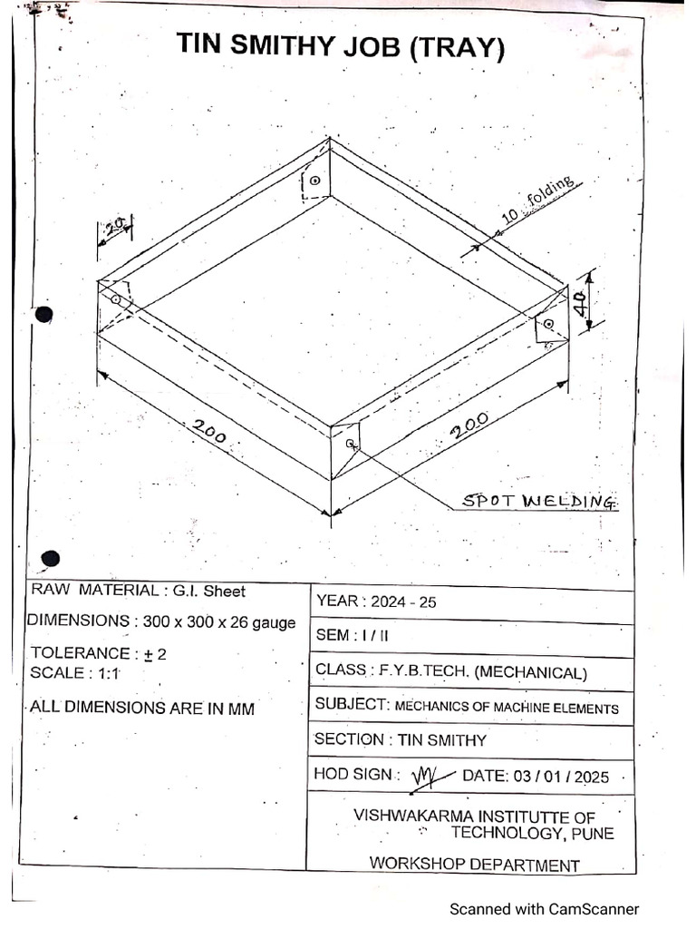 MME Job Drawing and Procedure | PDF