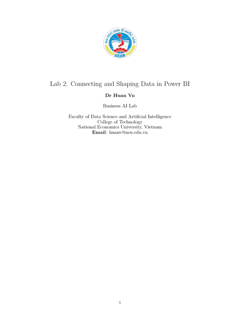 Lab 2 Data Transformation in PBI | PDF | Database Index | Information Technology