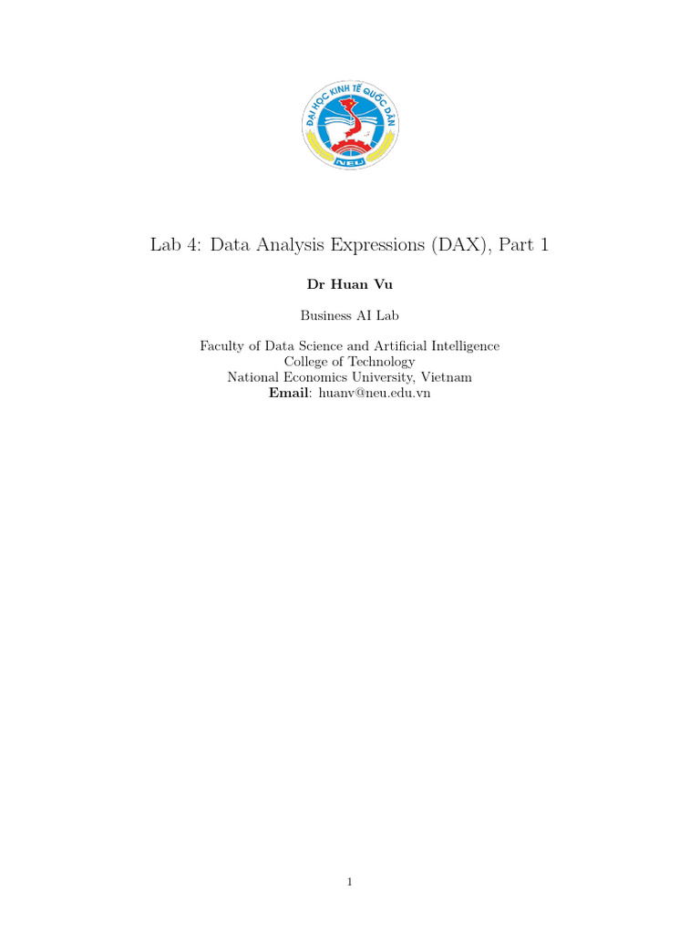 Lab 4 Data Analysis Expressions | PDF | Data | Data Analysis