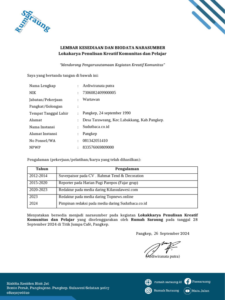 Form Narsum Ok | PDF