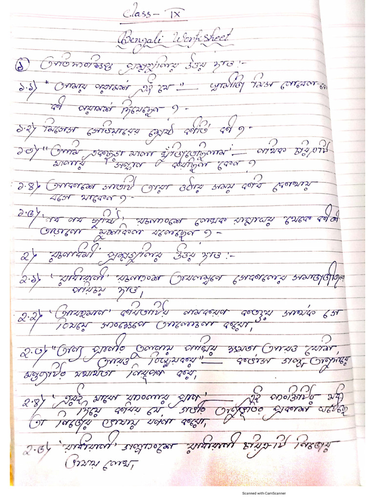 Class Ix Worksheet | PDF