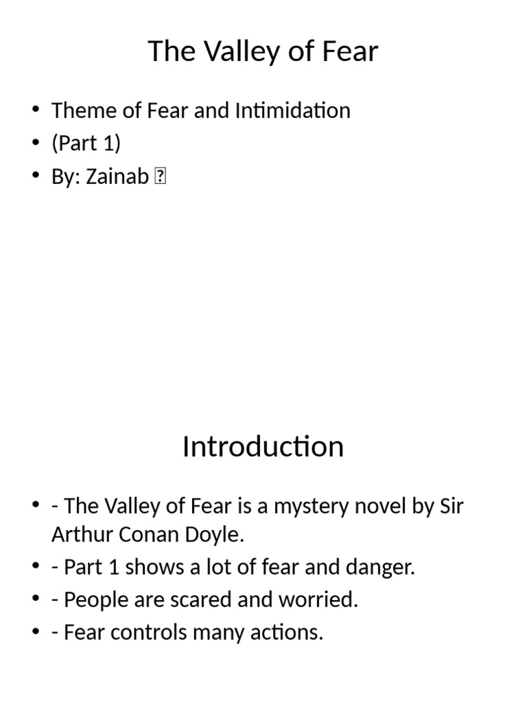 Valley of Fear Theme Fixed | PDF