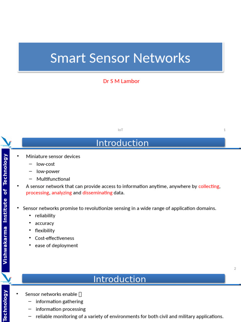 L2 U4 Smart Sensor Network | PDF | Wireless Sensor Network | Computer Network