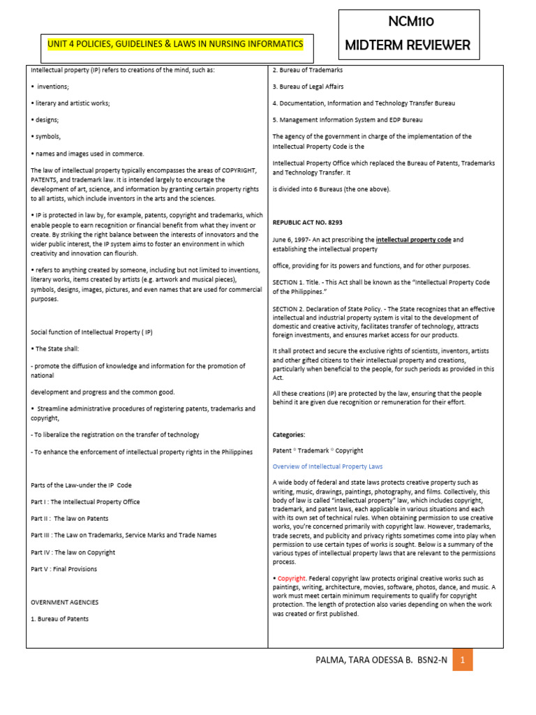 NCM110 Midterm Reviewer | PDF | World Wide Web | Internet & Web