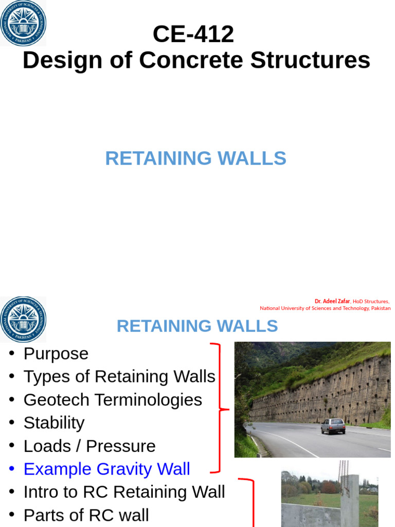 Lec 5a - Retaining Wall | PDF | Civil Engineering | Mechanical Engineering