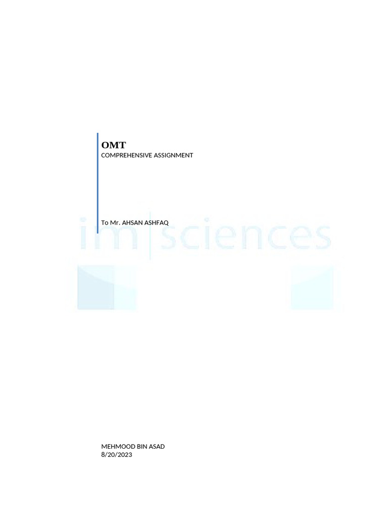Comprehensive Assignment 1 | PDF
