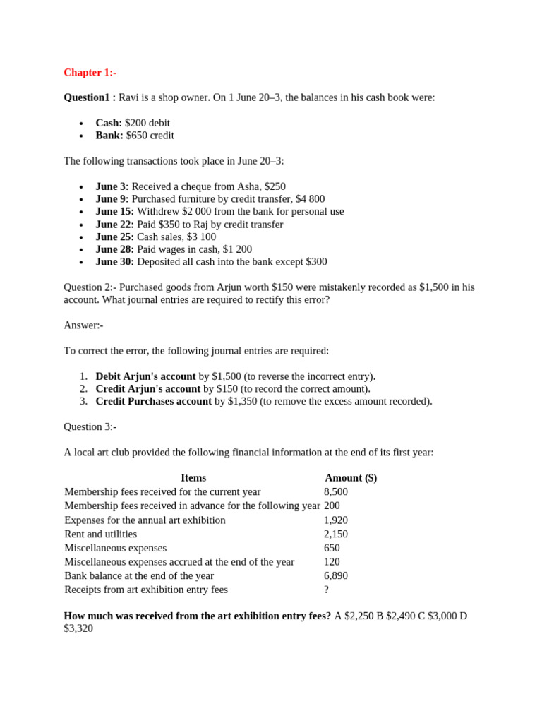 1st Two Chapters of Accounts | PDF | Debits And Credits | Banks