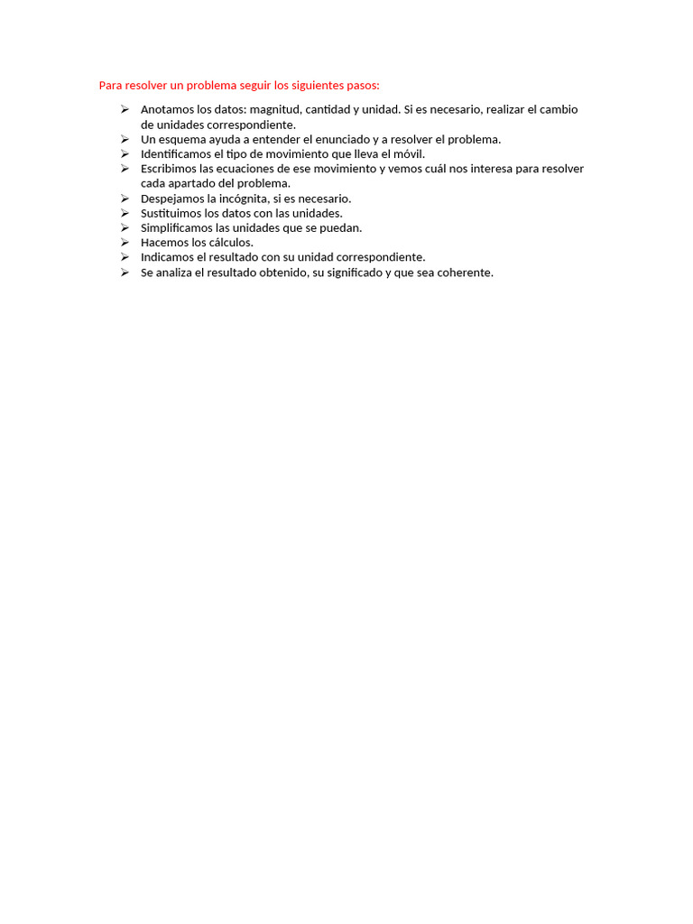 Para Resolver Un Problema Seguir Los Siguientes Pasos | PDF