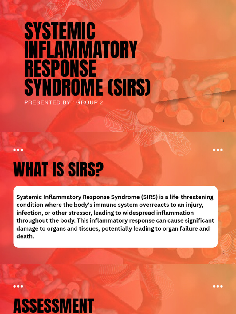 Group 2 - Systemic Inflammatory Response Syndrome | PDF | Inflammation ...