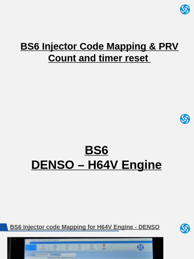 BS6 Injector Code Mapping PRV Reset Option | PDF | Fuel Injection | Mechanical Engineering