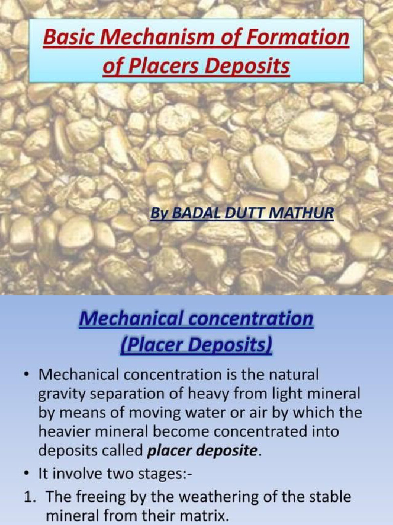 Formation of Placer Deposits | PDF