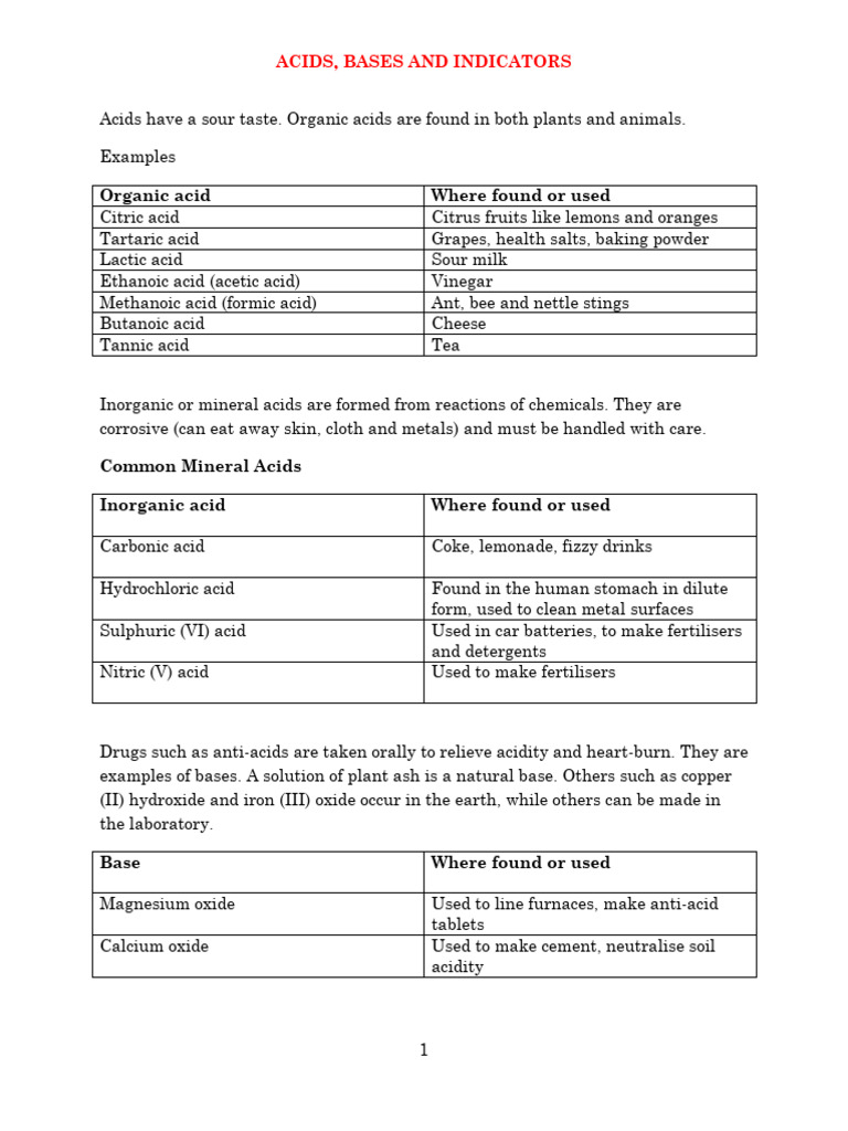 Understanding Acids, Bases, and Indicators | PDF | Acid | Sodium Carbonate