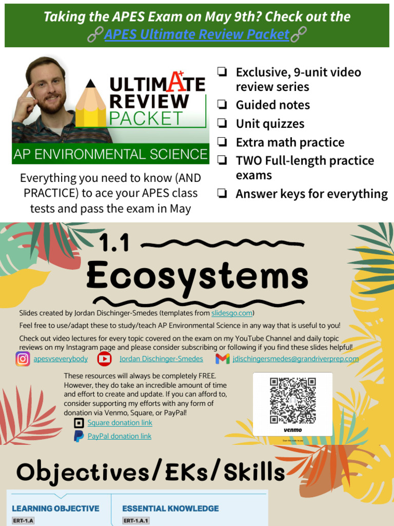 Unit 1 Smedes APES notes Slides 23-24 | PDF | Food Web | Nitrate